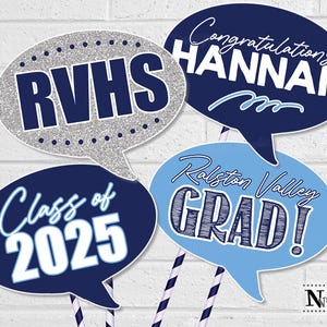 Graduation Photo Booth Props, Class of 2025 Photo Props, Personalized ...