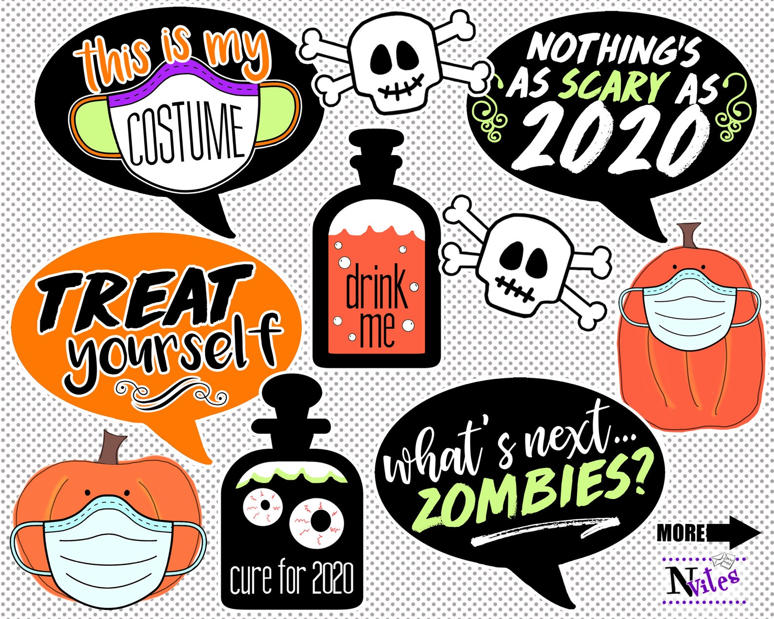 Photo Booth Display Sign for Halloween Grab a Prop & Strike a - Etsy