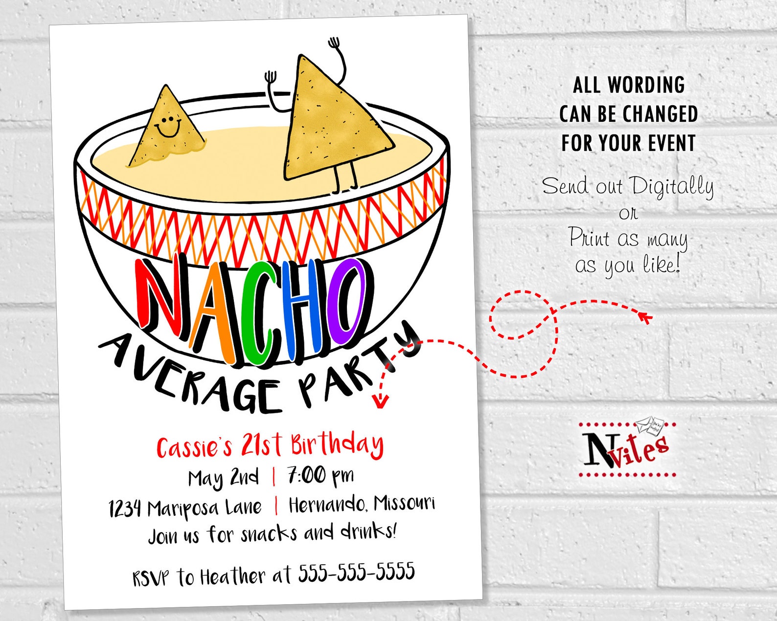 Nacho Average Party Cinco De Mayo Party Tacos and Tequila - Etsy