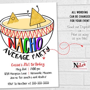 Nacho Average Party, Cinco De Mayo Party, Tacos and Tequila, Nacho Bar ...