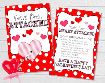 Heart Attack Kids Valentine Game Printable Valentine Neighbor | Etsy
