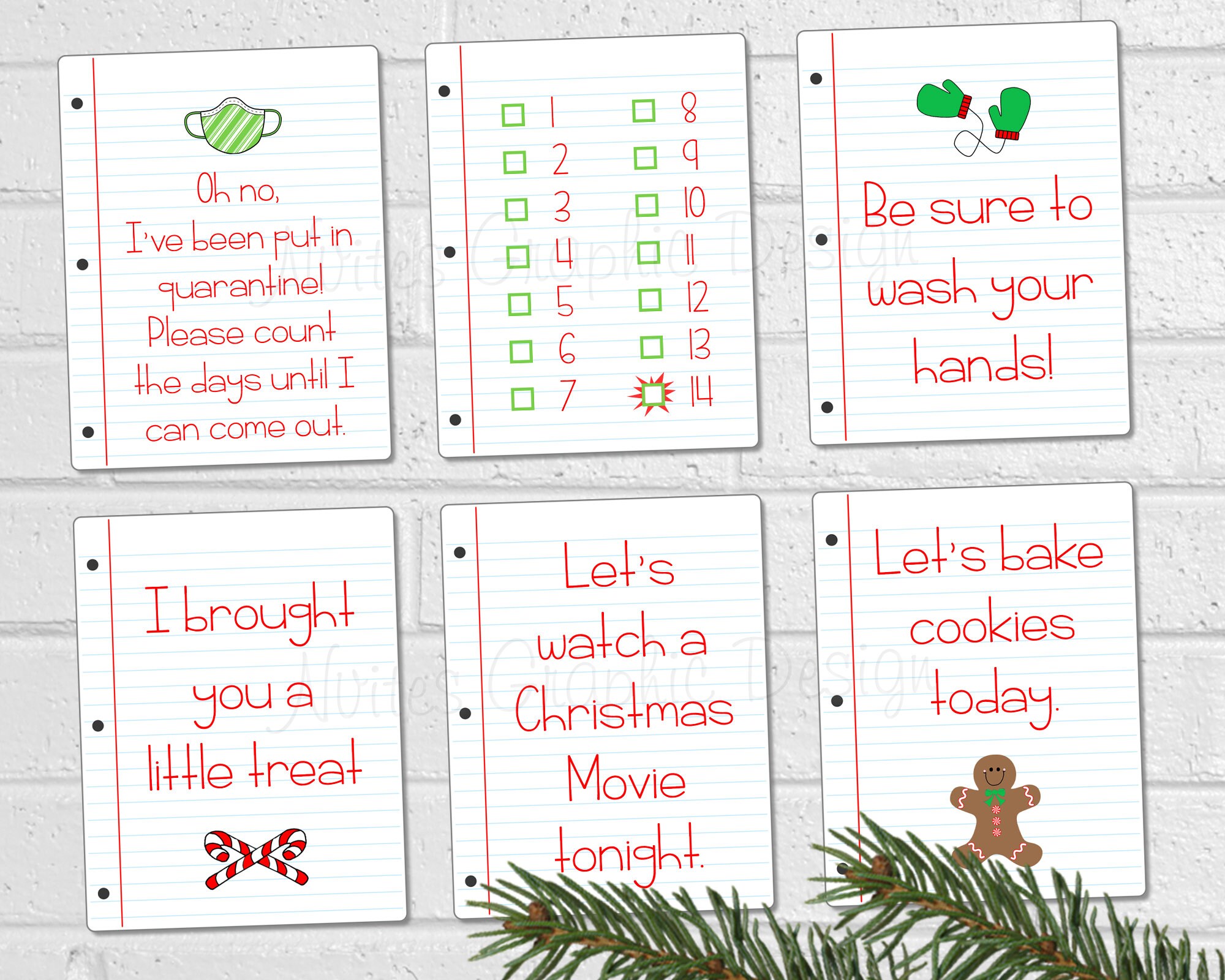 Printable Elf Notes Holiday Cards From Your Elf Messages | Etsy