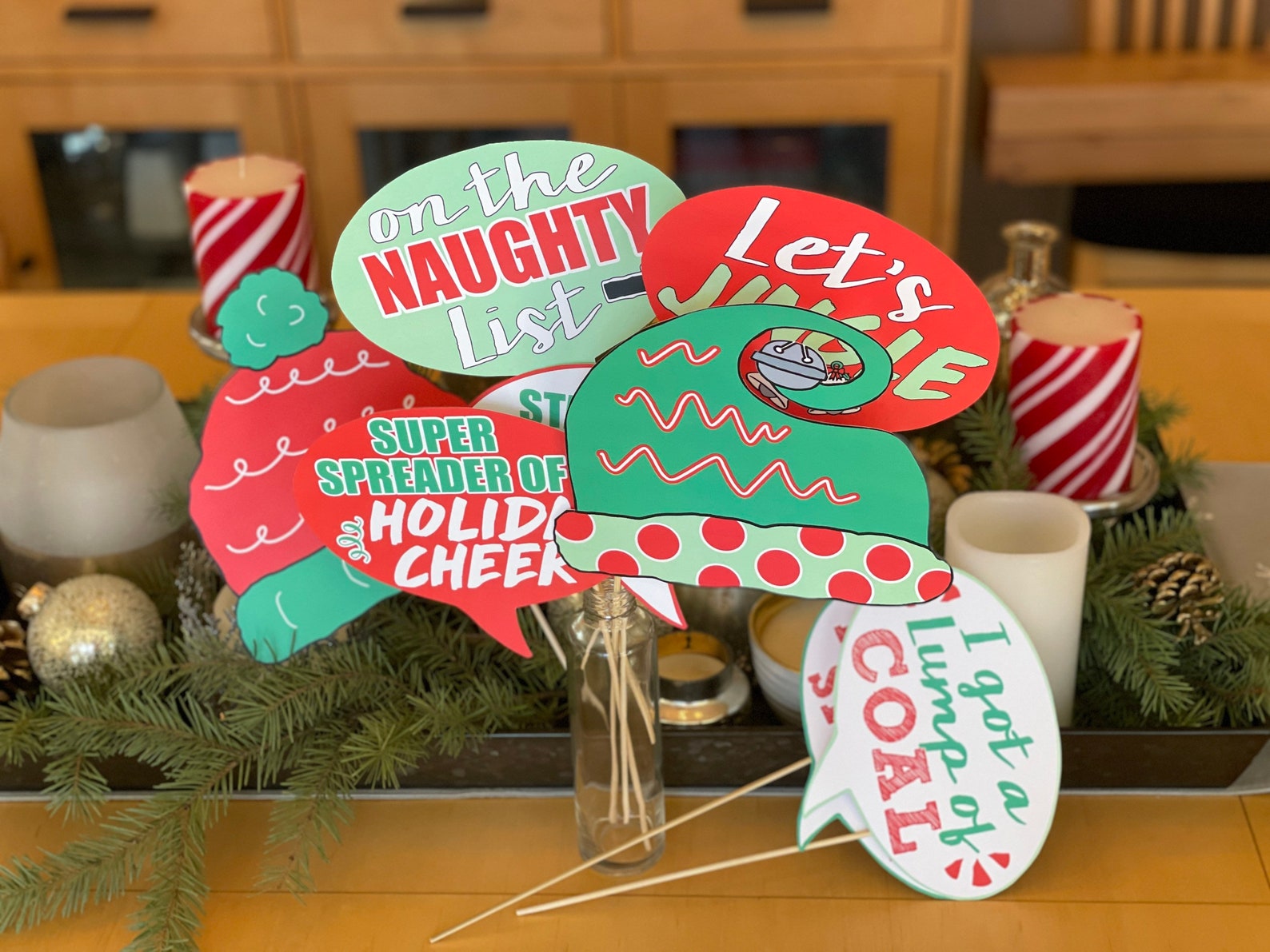 Holiday Photo Booth Props Christmas Photo Props Fun Holiday - Etsy