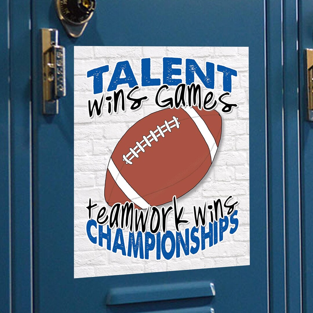Football Locker Room Sign, Football Sign in School Colors, Football ...