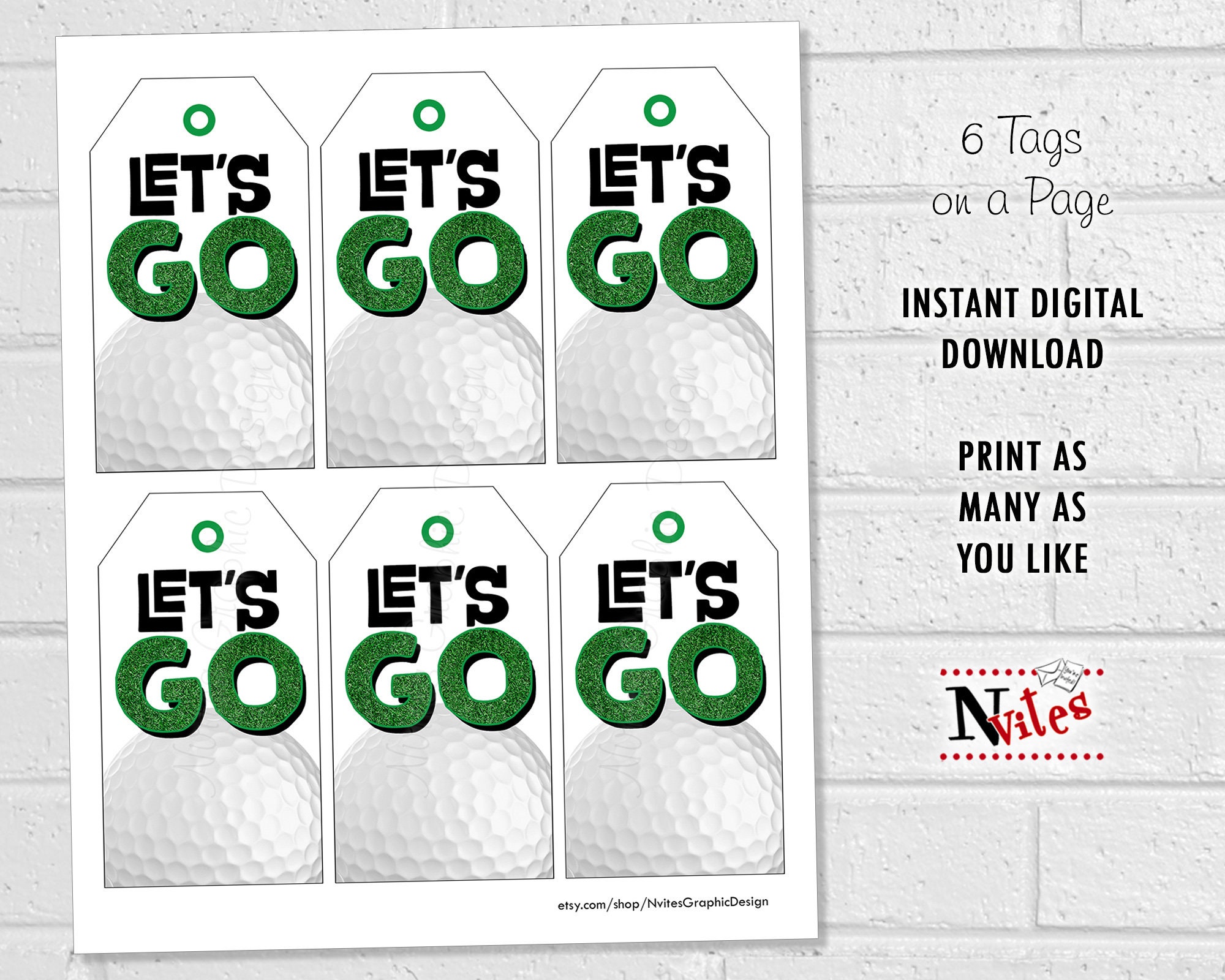 Golf Good Luck Tags Golf Ball Team Treat Labels Printable - Etsy