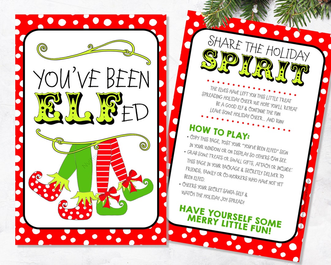 You've Been Elfed Game: Printable Christmas Holiday Activity (digital ...