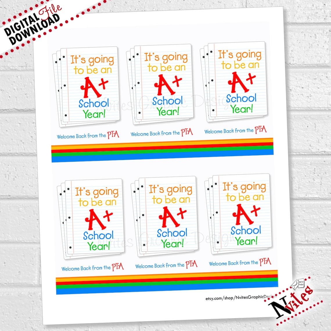 Printable Back to School PTA Tags PTA Welcome Back Gifts New | Etsy