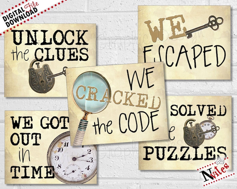 Escape Room Thank You Tags Escape Room Party Escape Room | Etsy