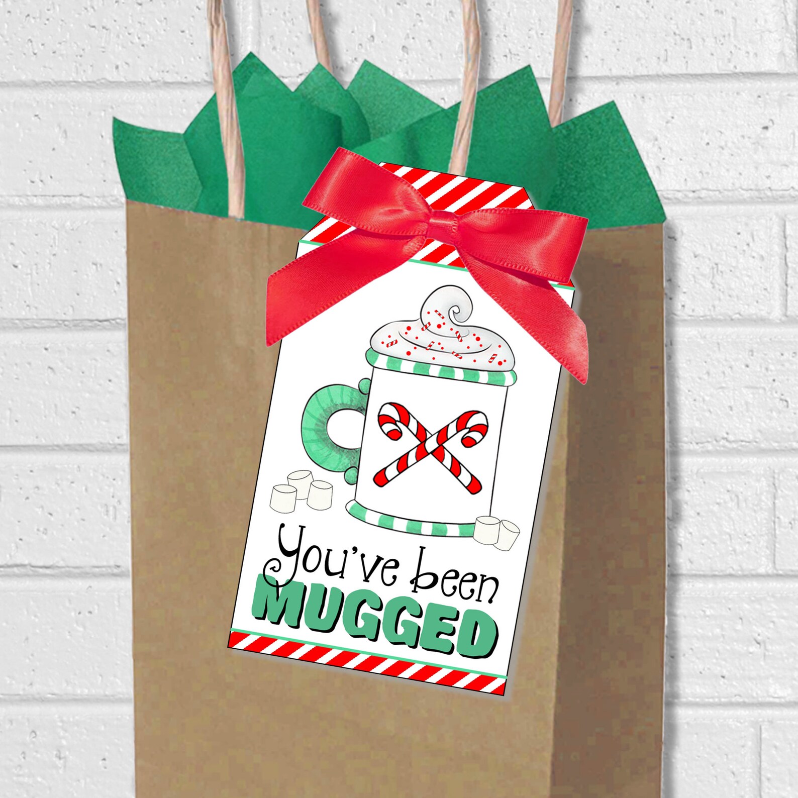 You've Been Mugged Hot Chocolate Tags, Printable Cocoa Gift (digital ...