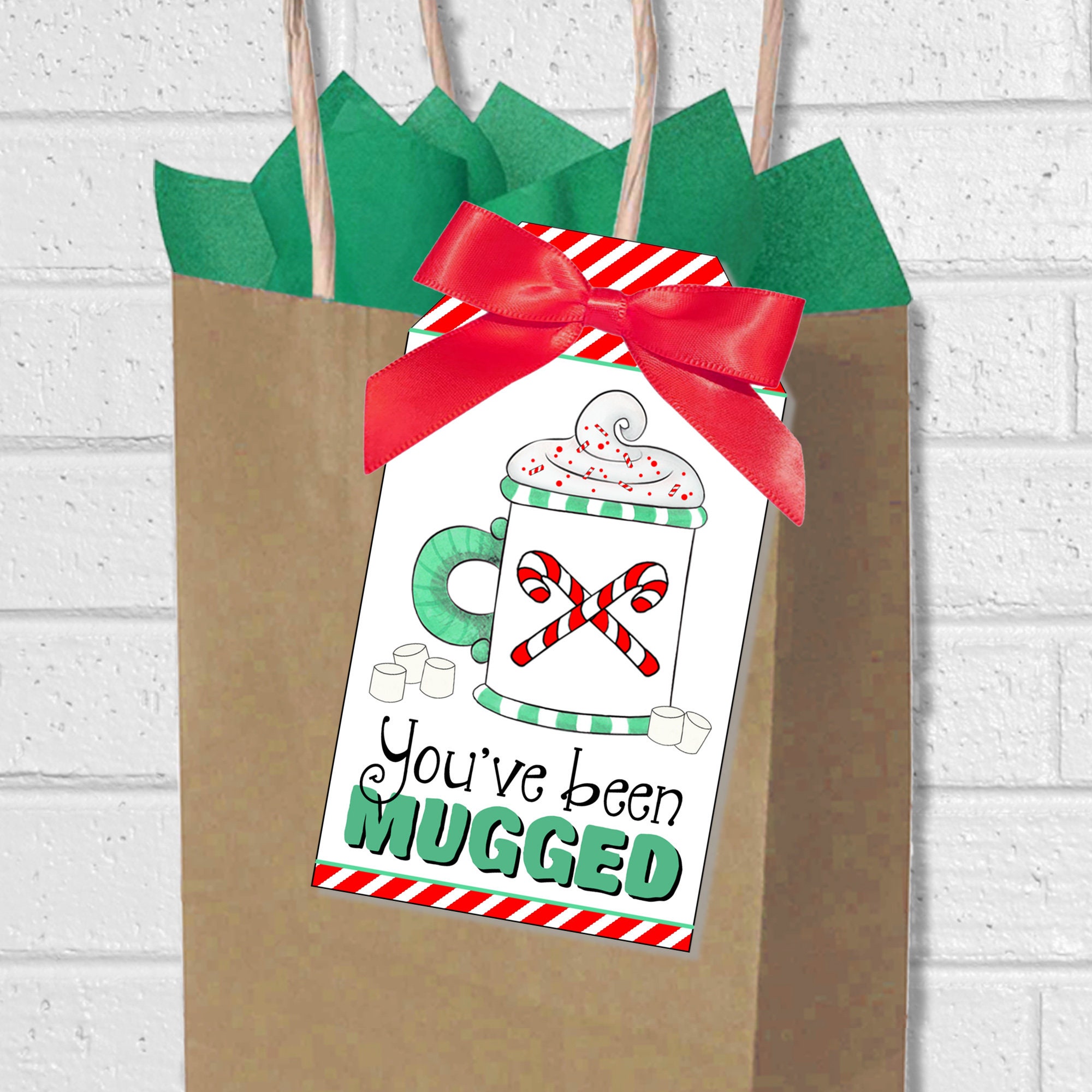 You've Been Mugged Hot Chocolate Tags Cocoa Mug and Candy - Etsy