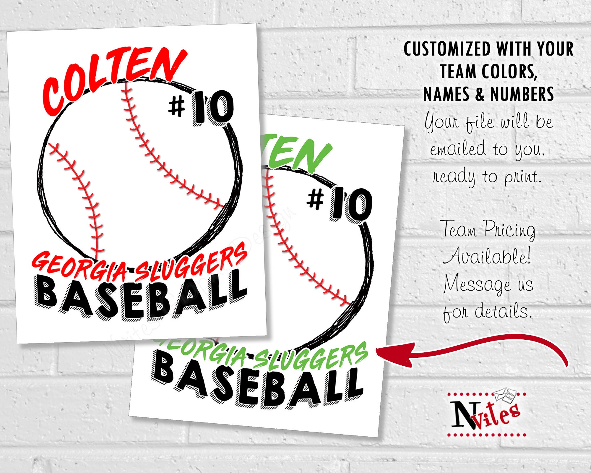 Baseball Door Hanger or Locker Sign Custom Baseball Room | Etsy