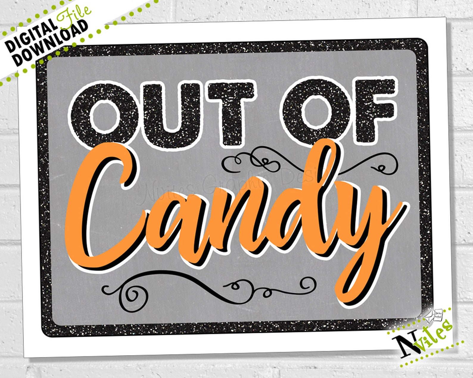 Halloween Candy Signs Printable Trick or Treat Candy Door | Etsy