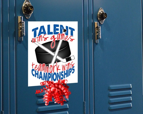 Party Supplies Printable Hockey Locker Sign Hockey Team Hotel Door ...