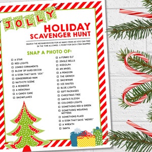 Christmas Scavenger Hunt, Holiday Lights Neighborhood Scavenger Hunt ...