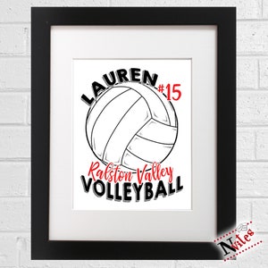 Printable Volleyball Locker Sign, Volleyball Team Hotel Door Hanger ...