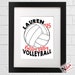 Printable Volleyball Locker Sign, Volleyball Team Hotel Door Hanger ...