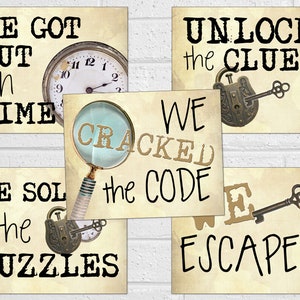 Escape Room Signs, Escape Room Photo Props, Printable Escape Room Party ...
