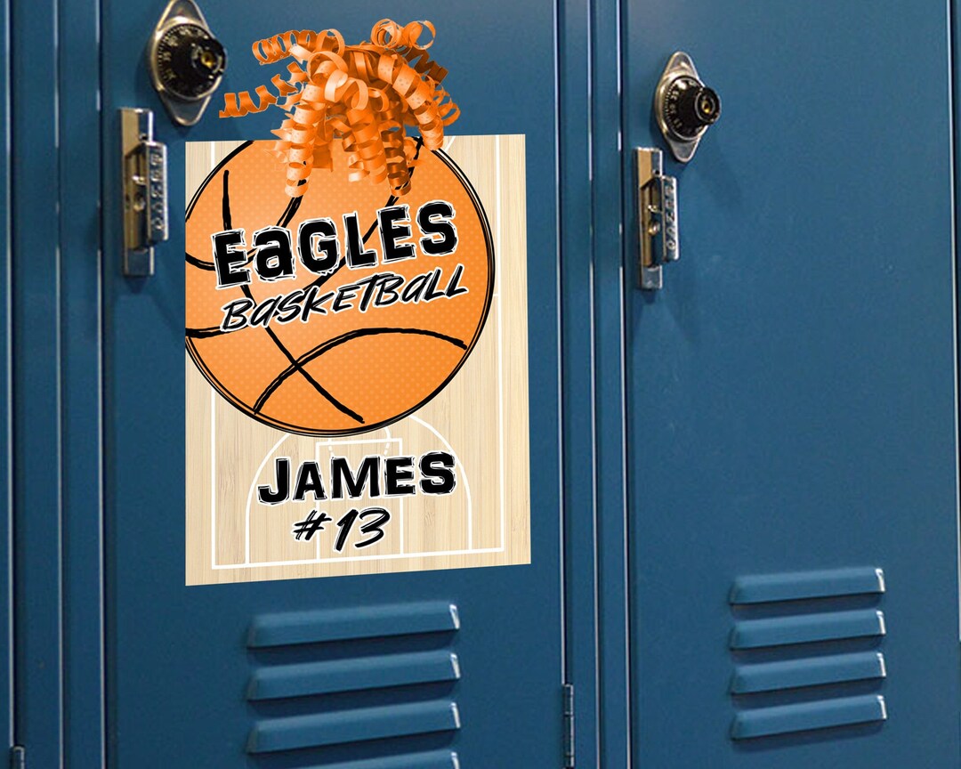 Basketball Locker Sign Basketball Team Printable Locker Signs - Etsy