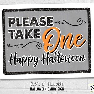 Halloween Out of Candy Sign, We're All Out of Candy Display, Printable ...