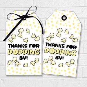 Thanks for Popping by Tags, Popcorn Ball Tags and Labels, Thank You ...
