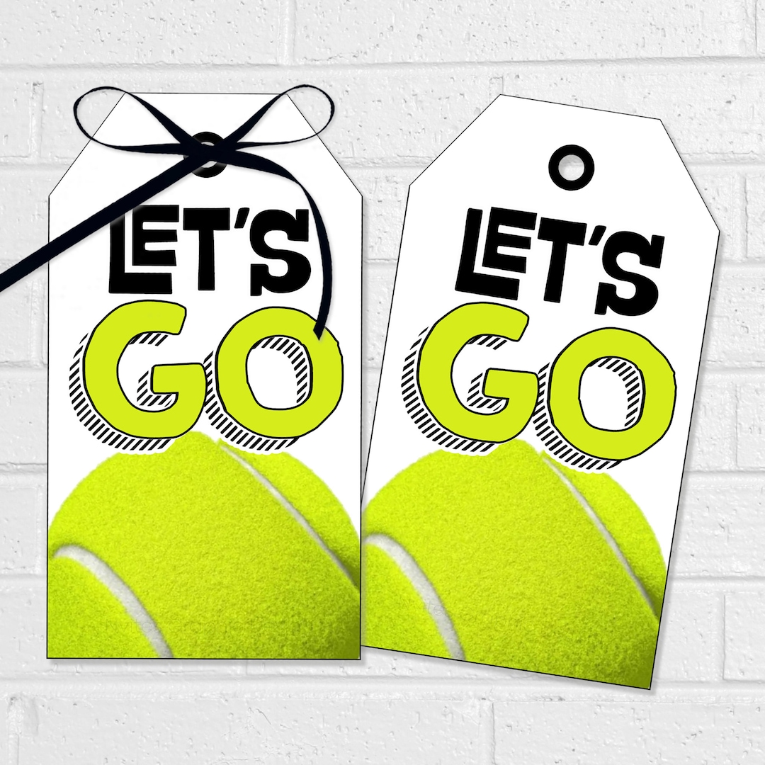 Tennis Good Luck Tags, Tennis Team Let's Go Treat Tags or Labels ...