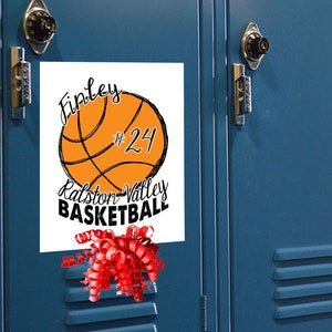 Basketball Locker Sign, Basketball Team Printable Locker Signs or Door ...
