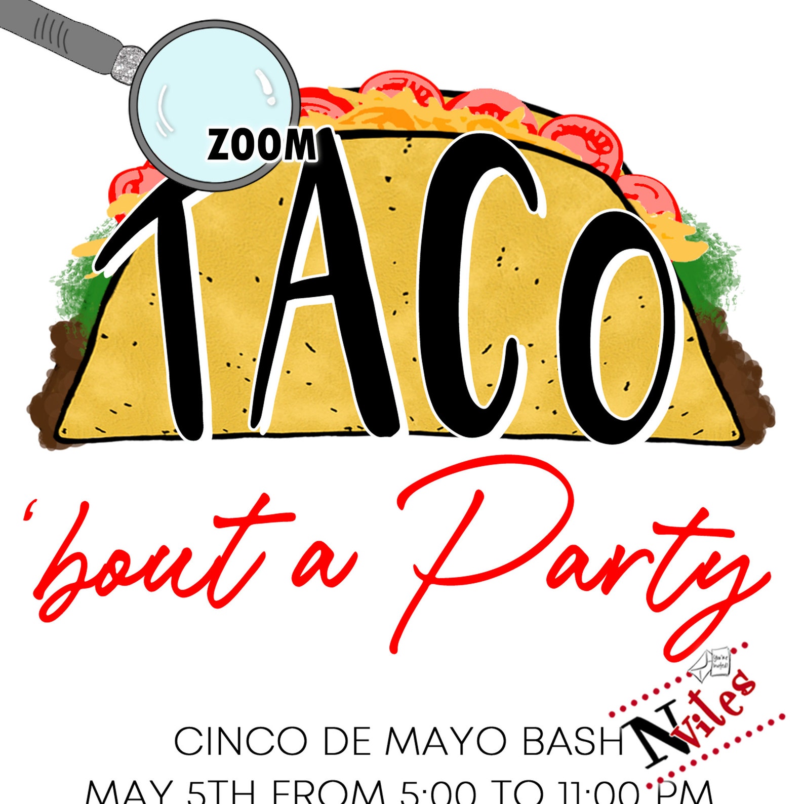 Taco Bout a Party Invitation Taco Tuesday Party Cinco De | Etsy