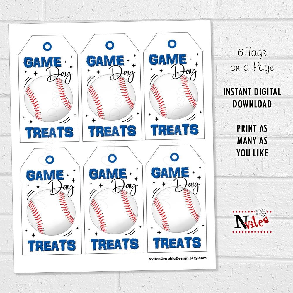 Baseball Game Day Treats, Team Tournament Goodie Bag Tags, Leave It on ...