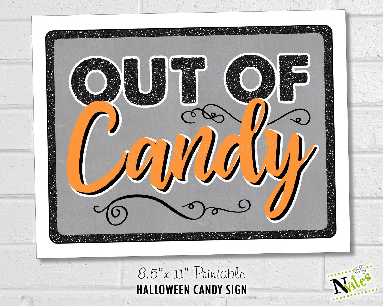 Halloween Trick or Treat Candy Sign Please Take One Candy | Etsy