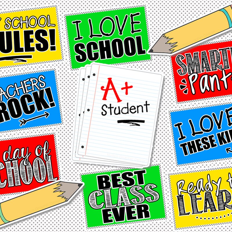 School Photo Props - Etsy