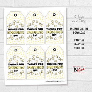 Thanks for Popping by Tags, Popcorn Ball Tags and Labels, Thank You ...