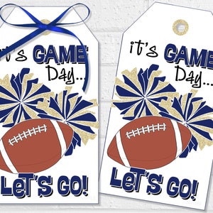 Football and Cheer Good Luck Tags, Game Day Team Treat Labels ...