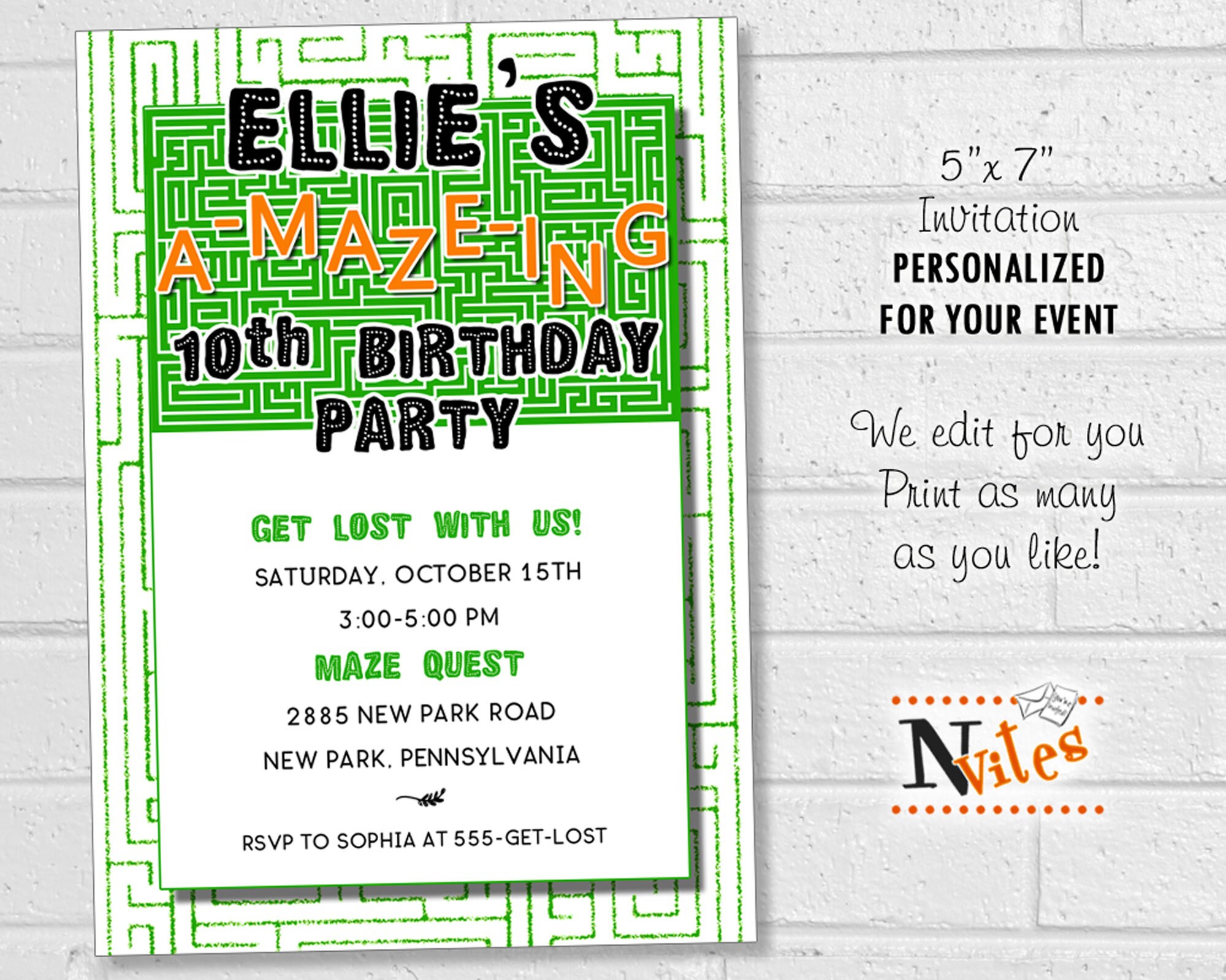 Corn Maze Birthday Invitation Pumpkin Patch Halloween Party - Etsy UK