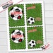 Soccer Valentine Cards, Printable Kids Classroom Valentines, Soccer ...