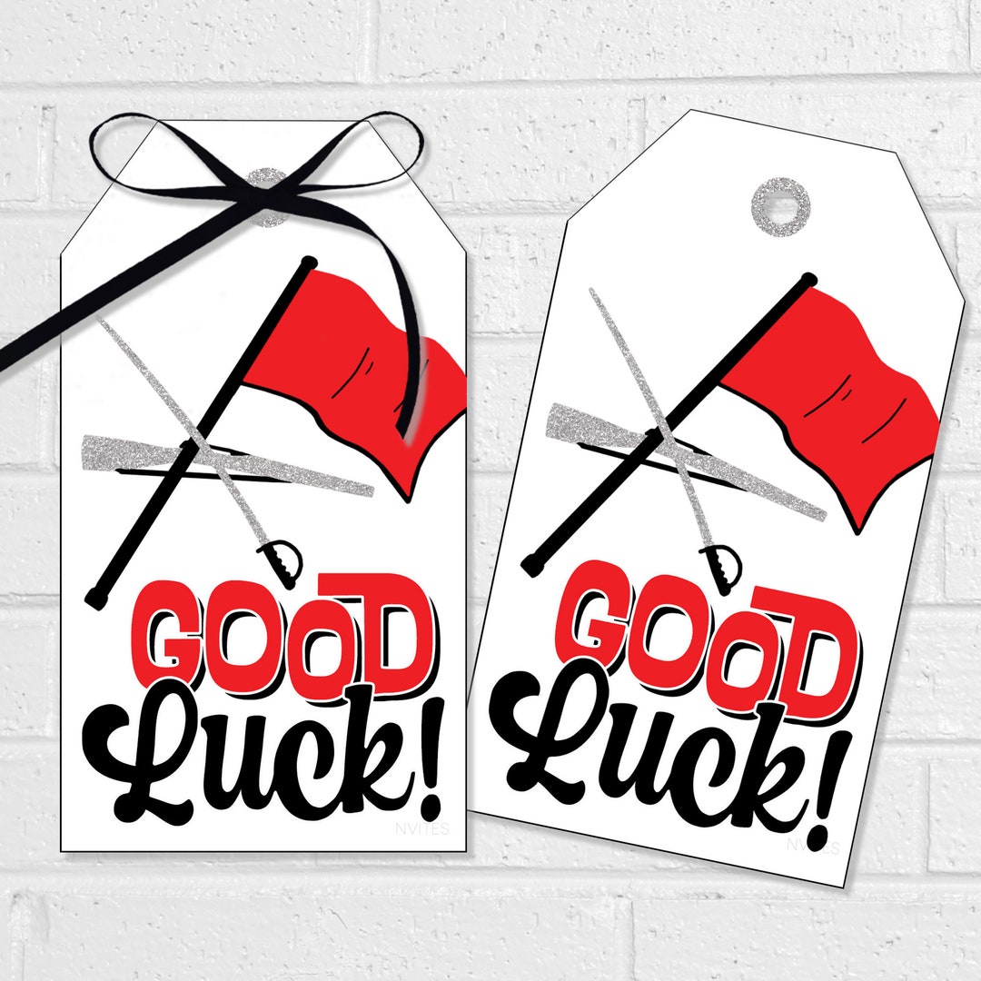 Color Guard Good Luck Tags, Guard Competition Day Treats, Printable ...