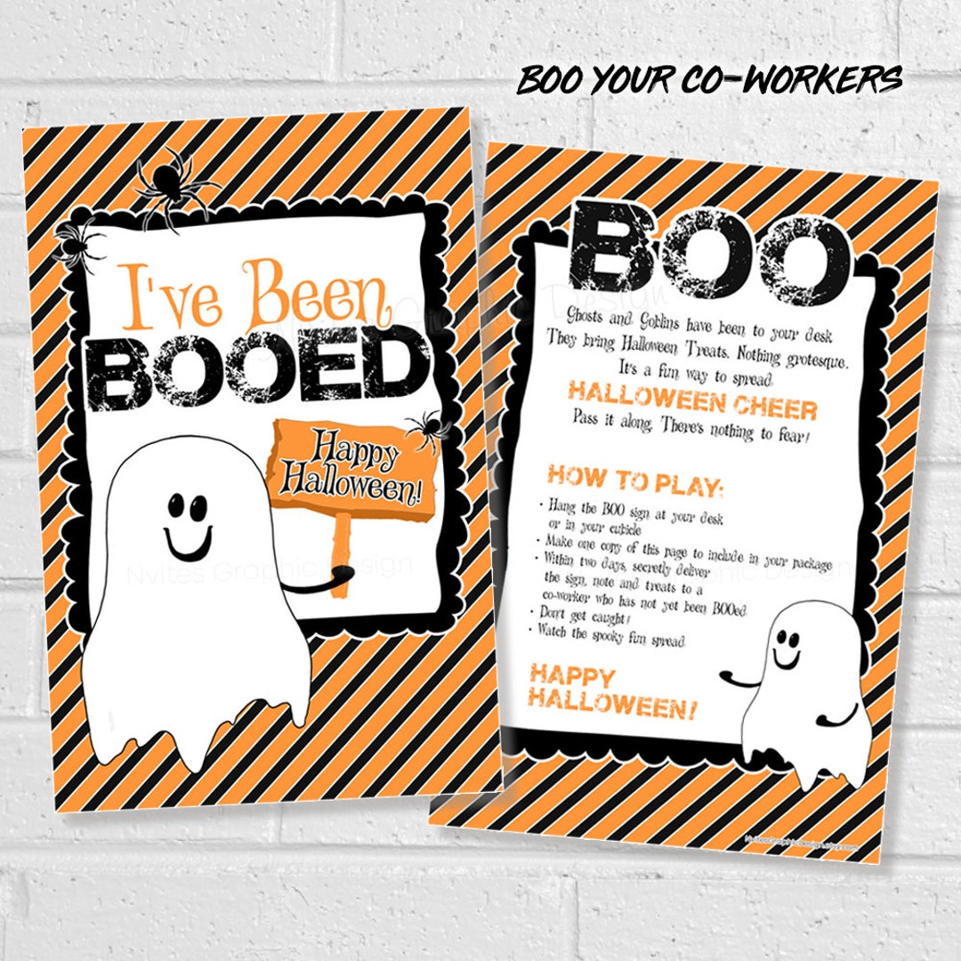 Office Halloween Game: You've Been Booed Activity (printable PDF ...