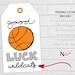Basketball Good Luck Tags, Basketball Team Treat or Snack Labels ...