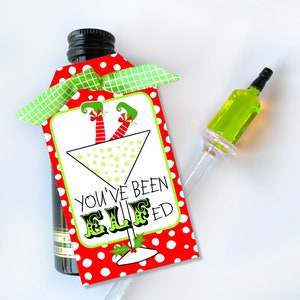You've Been Elfed Tags, You've Been Boozed Holiday Printable Gift Tags ...