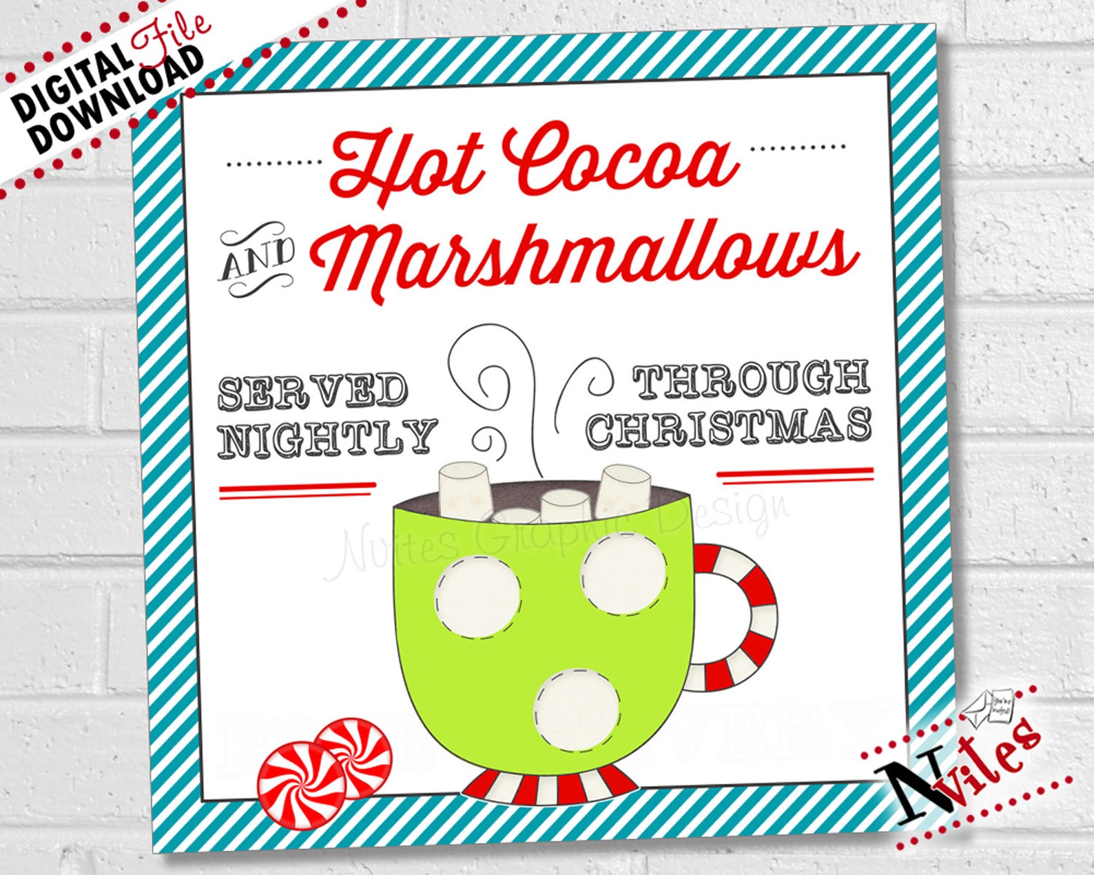 Hot Cocoa and Pajama Party Holiday Hot Chocolate Bar Party - Etsy