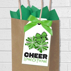 Cheer Competition Good Luck Tags, Cheerleading Team Treat Labels ...