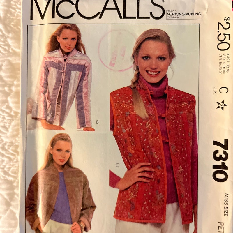 Quilted Jacket Pattern - Etsy