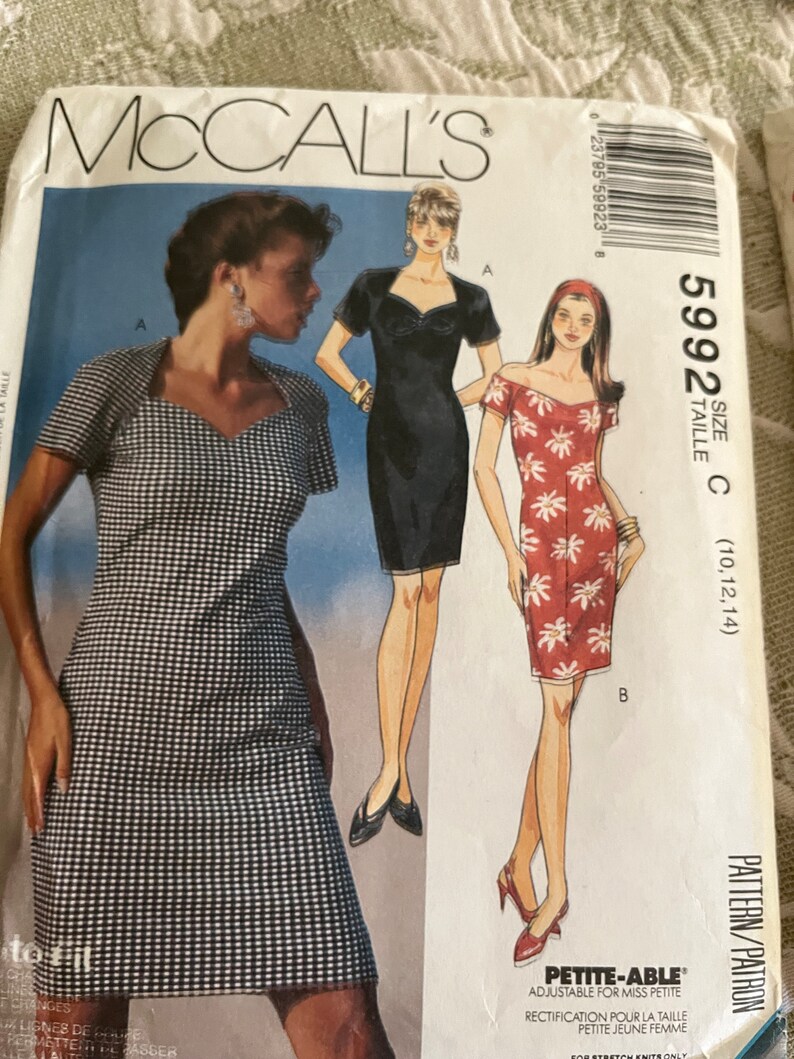 6 Vintage 90s Sewing Patterns Uncut Envelopes Tattered All Inside ...