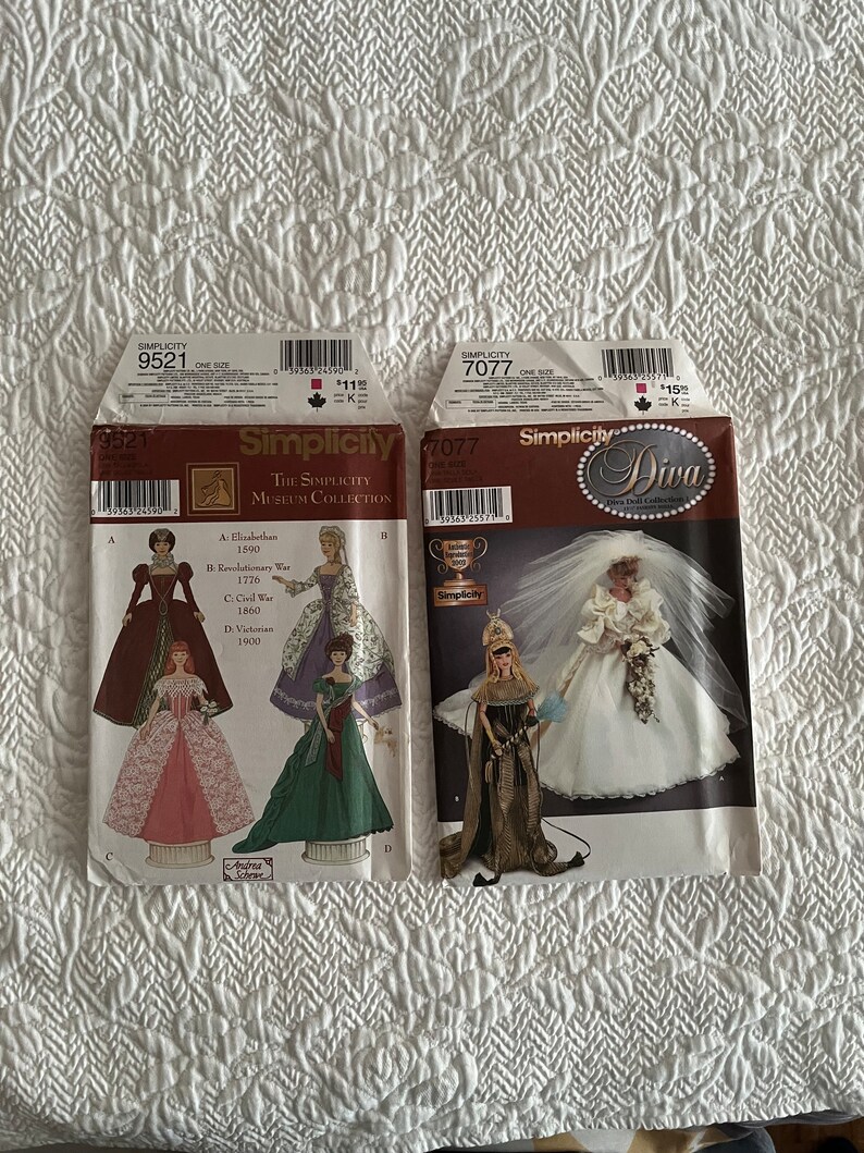 Simplicity Doll Collectors Club Lot of 6 Uncut Sewing Patterns 9773 ...