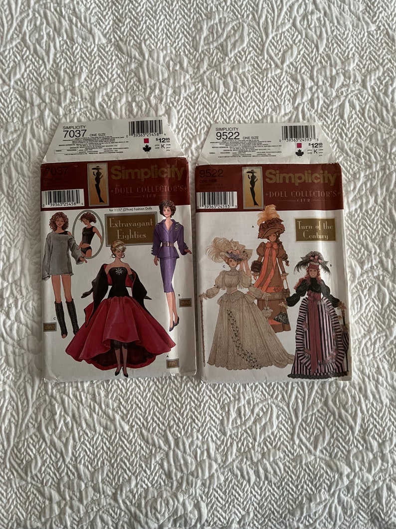 Simplicity Doll Collectors Club Lot of 6 Uncut Sewing Patterns 9773 ...