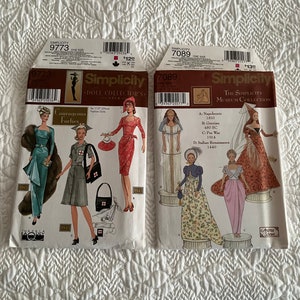 Simplicity Doll Collectors Club Lot of 6 Uncut Sewing Patterns 9773 9522 7089 9521 7077 7037 ...