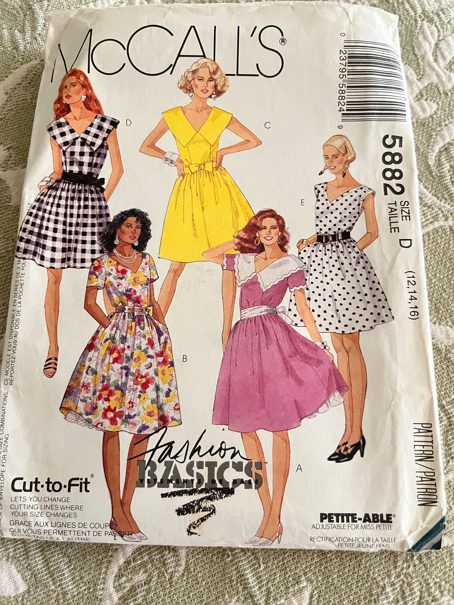 6 Vintage 90s Sewing Patterns Uncut Envelopes Tattered All Inside ...