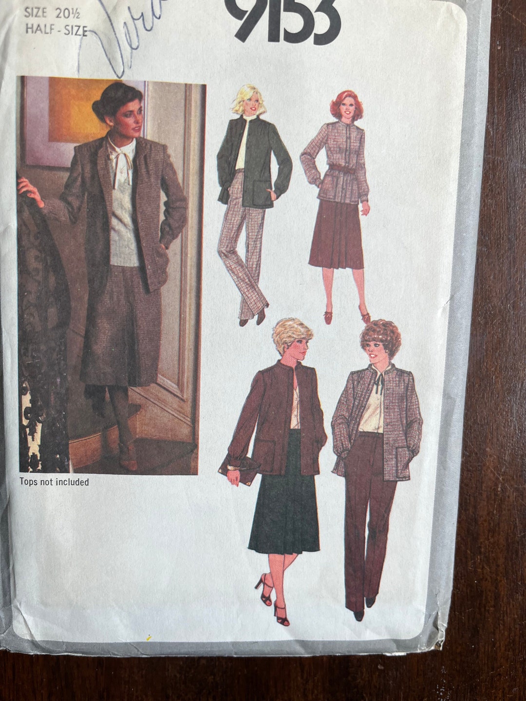 Multi Piece Pattern Simplicity 9153 Work Skirt, Pants, Jacket Sz 20.5 ...
