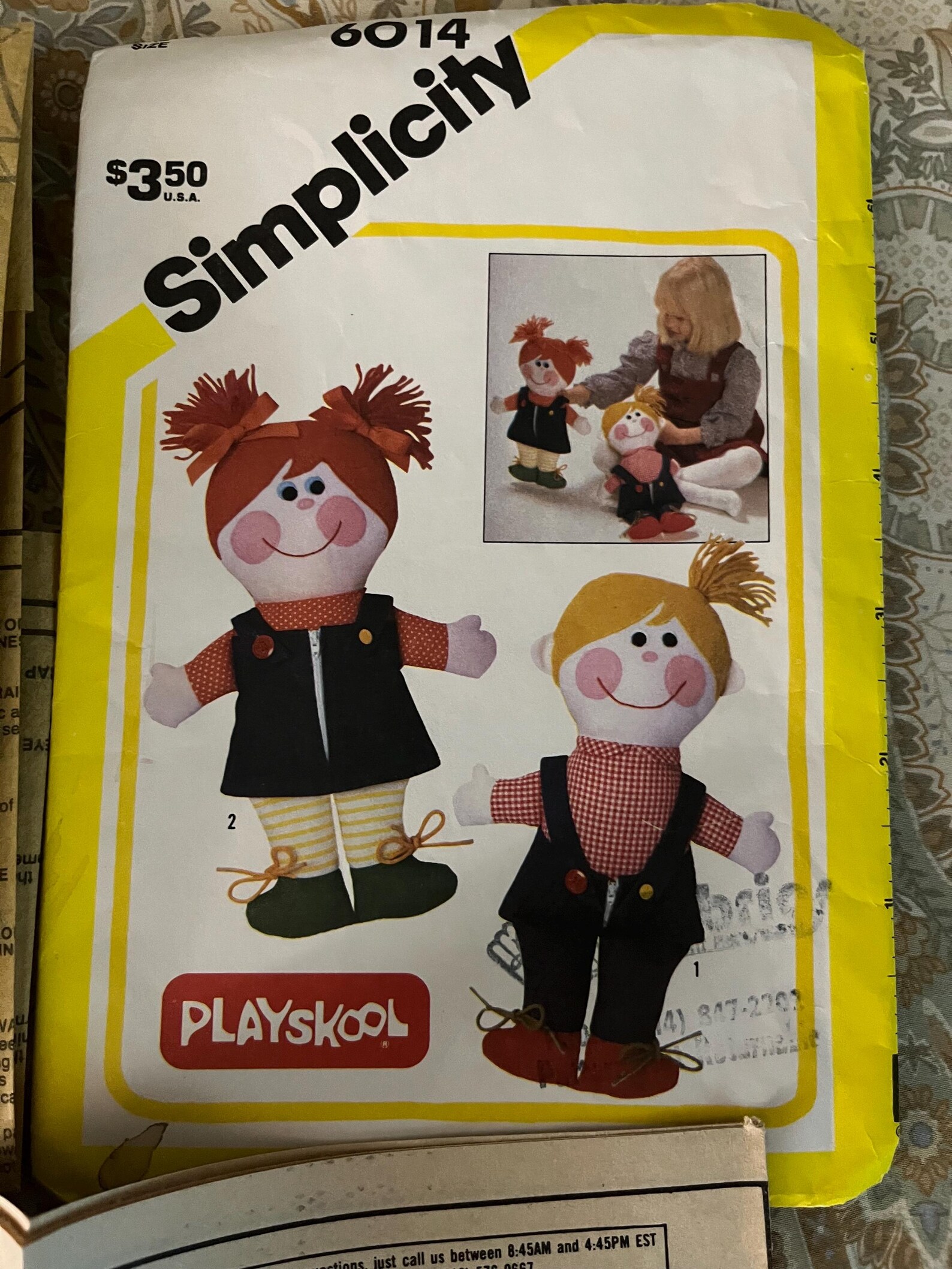 Simplicity 6014 Vintage Doll Patterns Boy and Girl Uncut Factory Folded ...