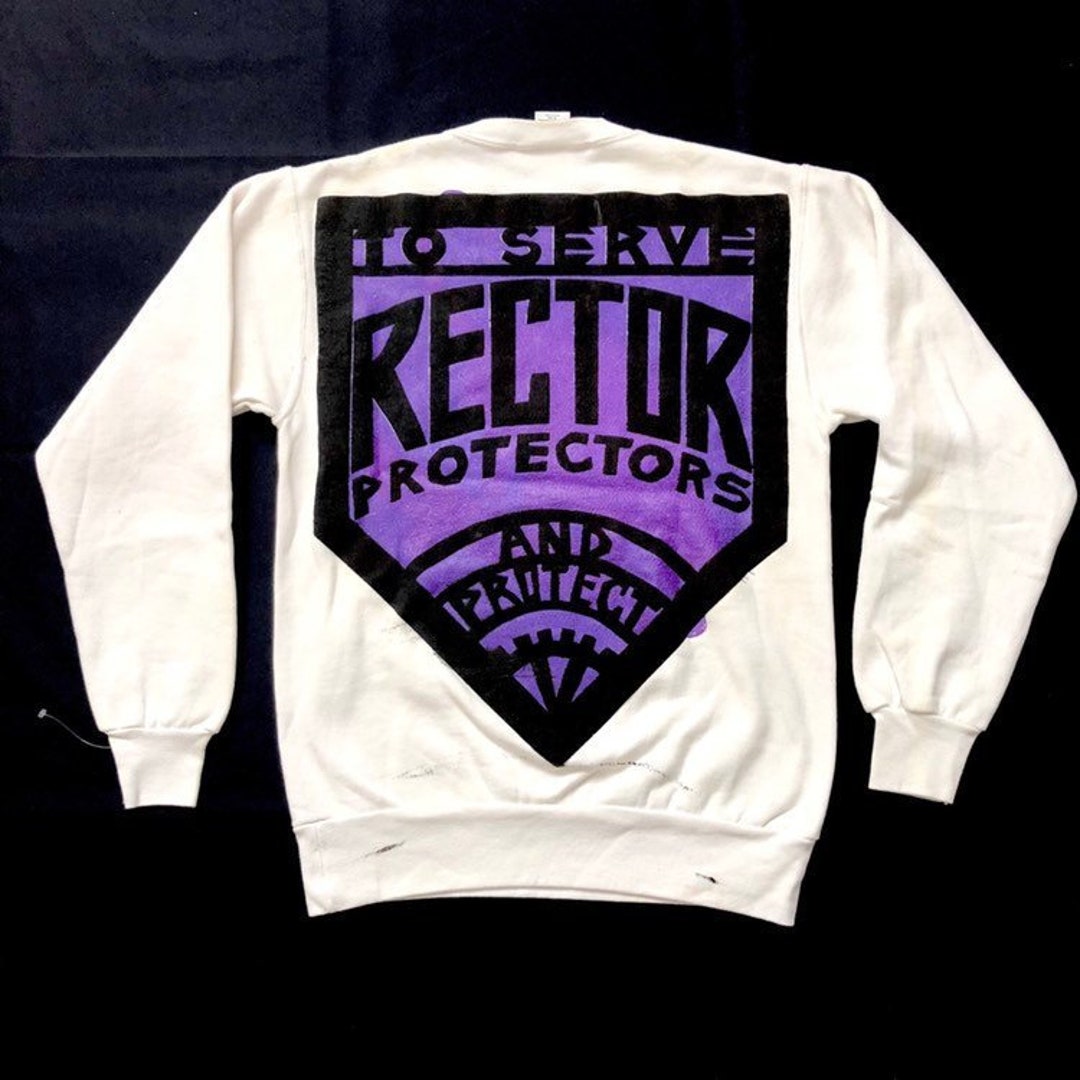 80s RECTOR Skateboard Pads to Protect and Serve Crest Logo Sweatshirt ...