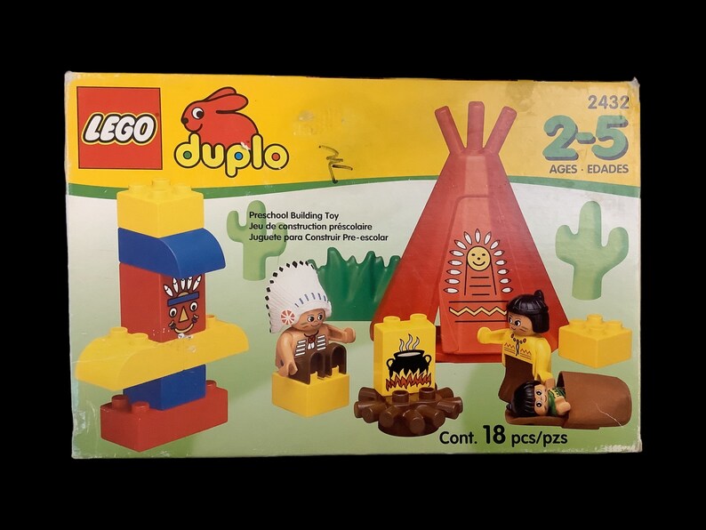 Lego, Duplo, 2432, 1990s Lego, Preschool Building Toys, 18 Pieces, Ages ...